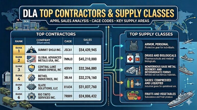DLA top contractors / supply classes for April 2026 – BidLink Defense ...